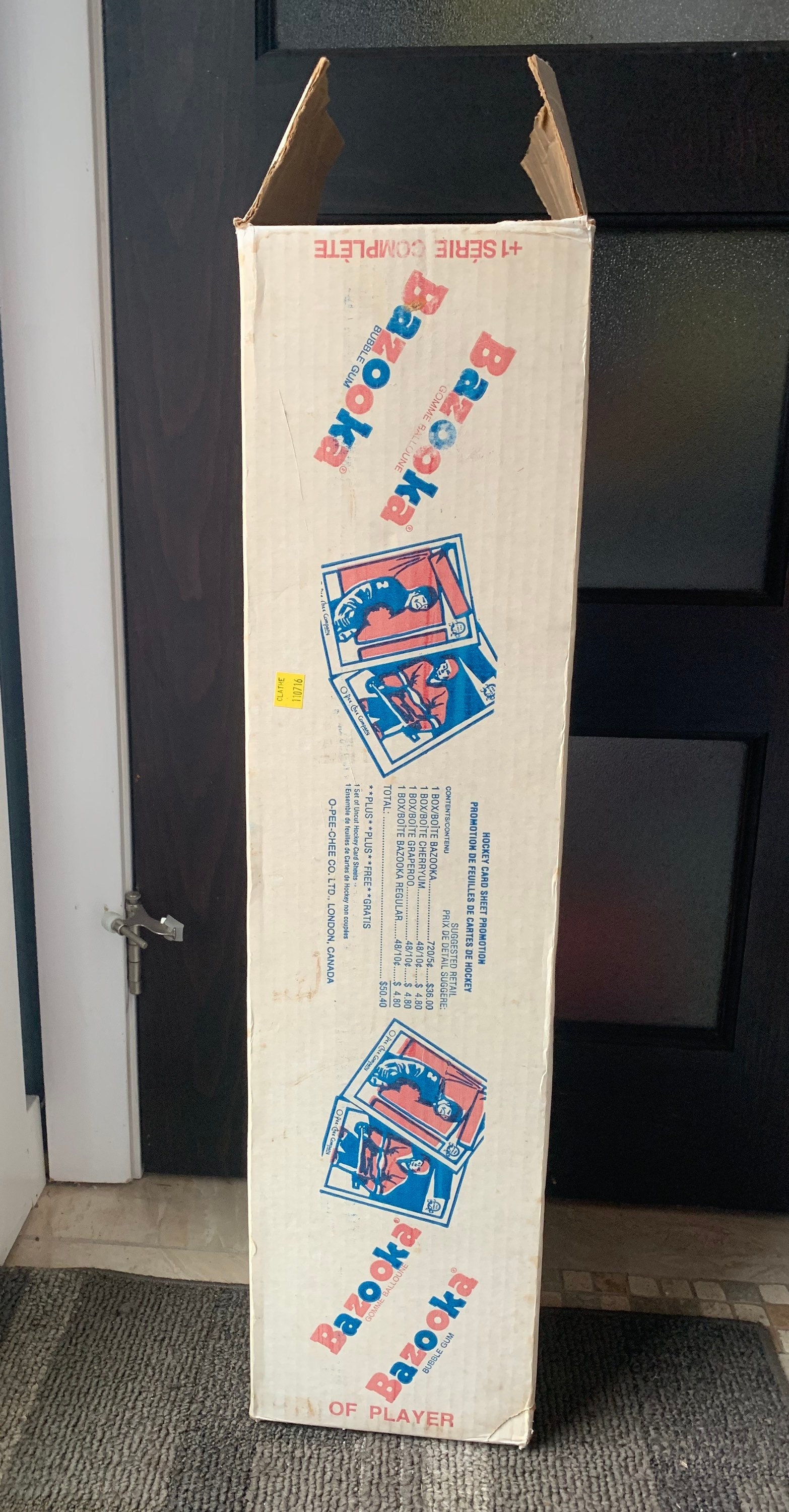 Bazooka Bubble Gum O-PEE-CHEE Hockey Card Sheet Promotion 4 Uncut ...