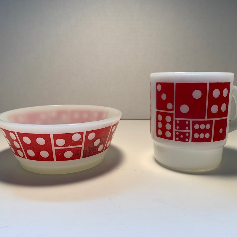 Fire King Red Dot - Etsy