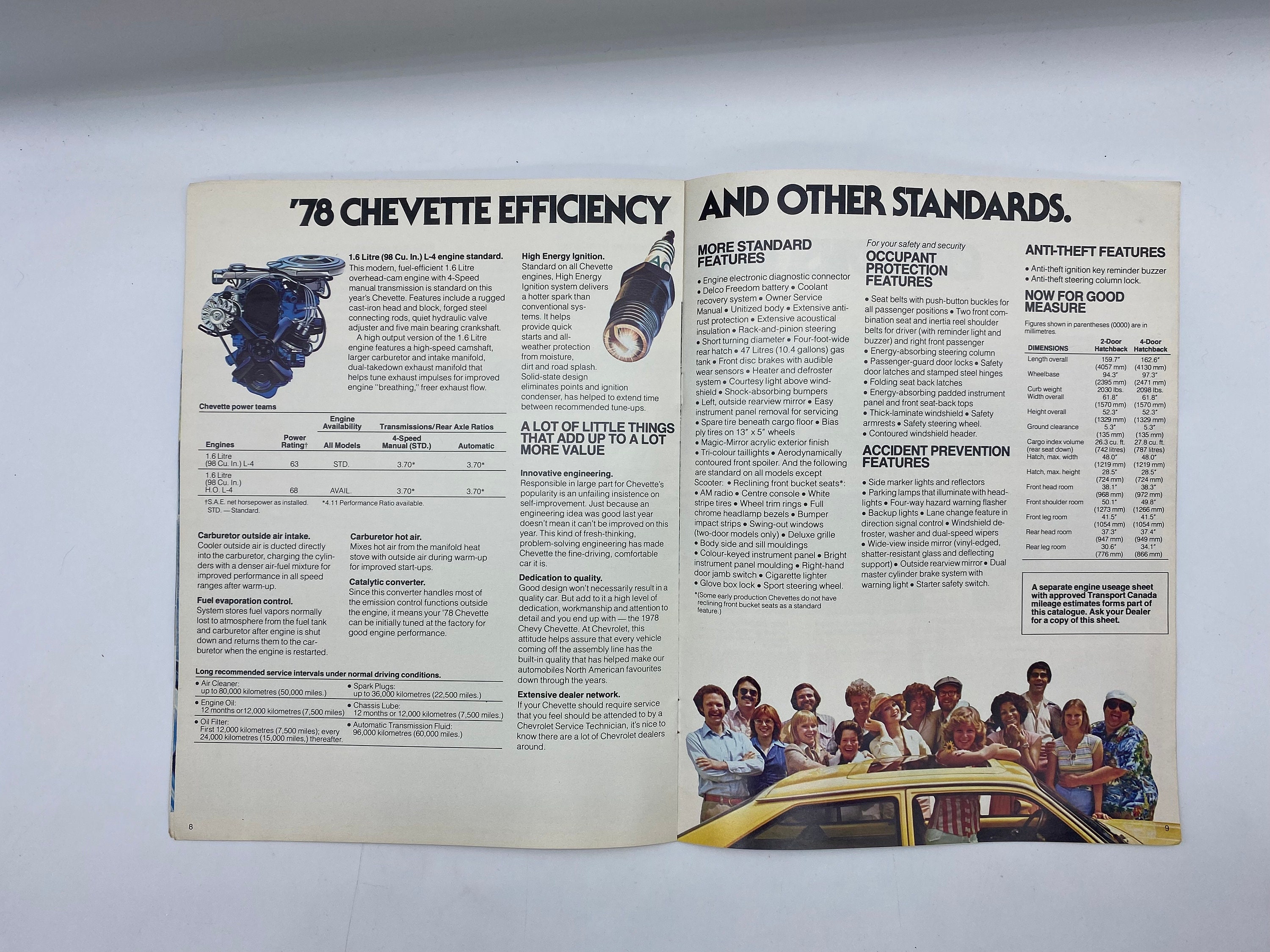 The 1978 Chevy Chevette Brochure, Vintage 1978 Chevy Chevette ...