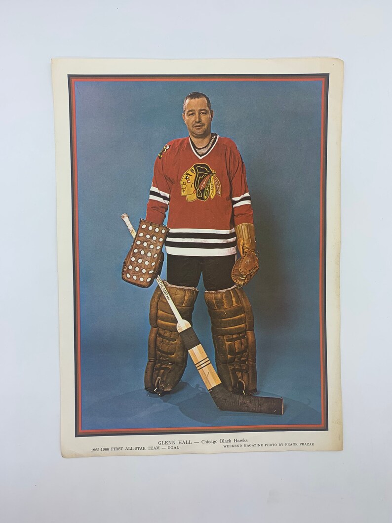 Vintage Glenn Hall 1965-1966 First All-star Team Weekend Magazine Photo ...