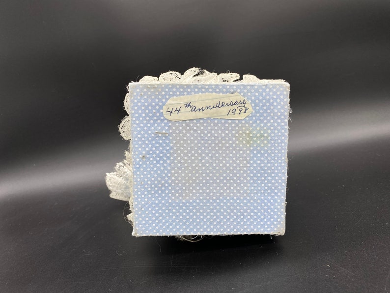 Vintage Baby Doll Animated Music Box, Wind up Musical Blue Eyed Baby ...