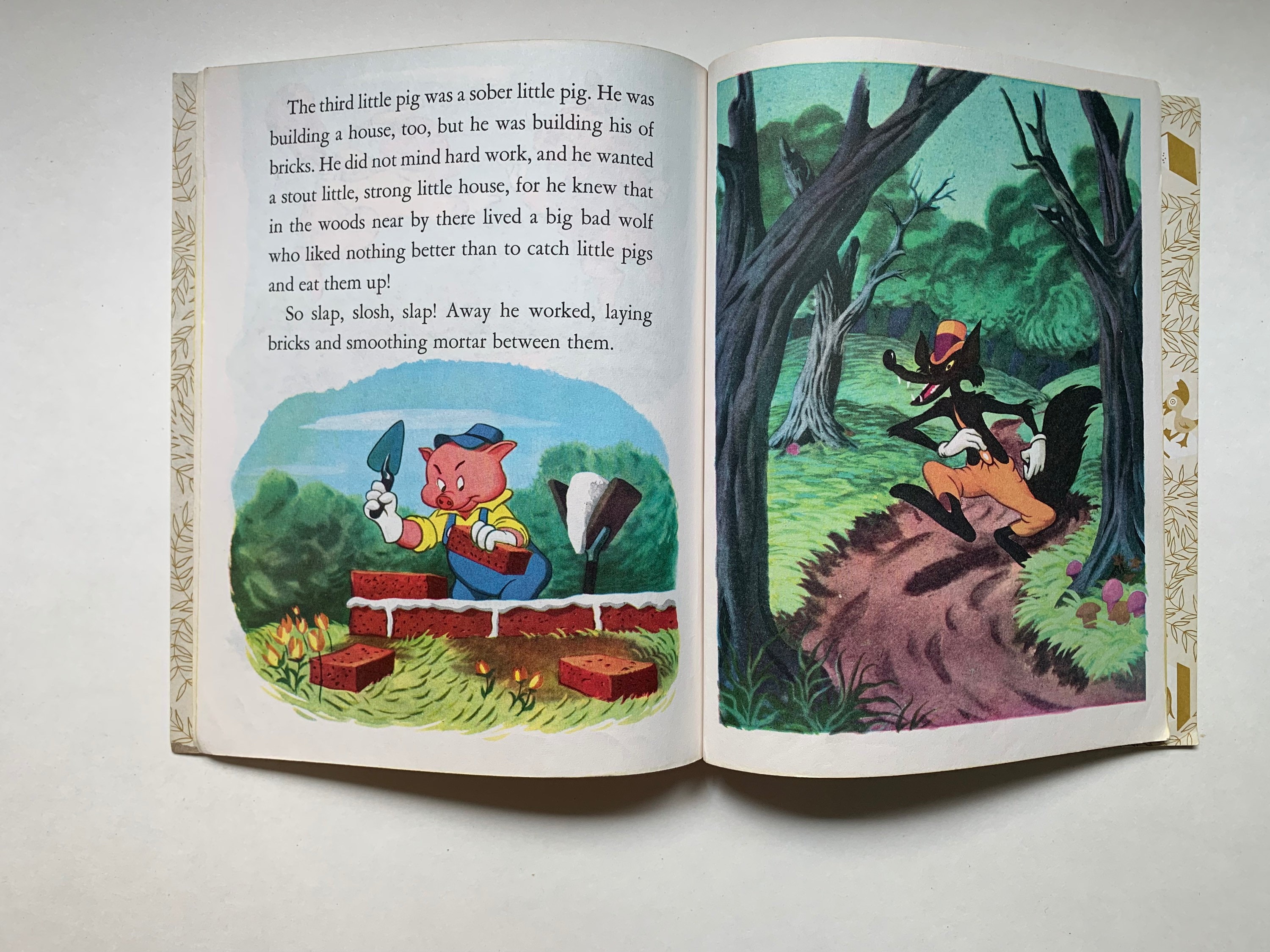 Vintage Walt Disneys Three Little Pigs Golden Book 1953 - Etsy Finland
