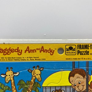 Vintage Raggedy Ann and Andy Frame-tray Puzzle, Golden Frame-tray ...