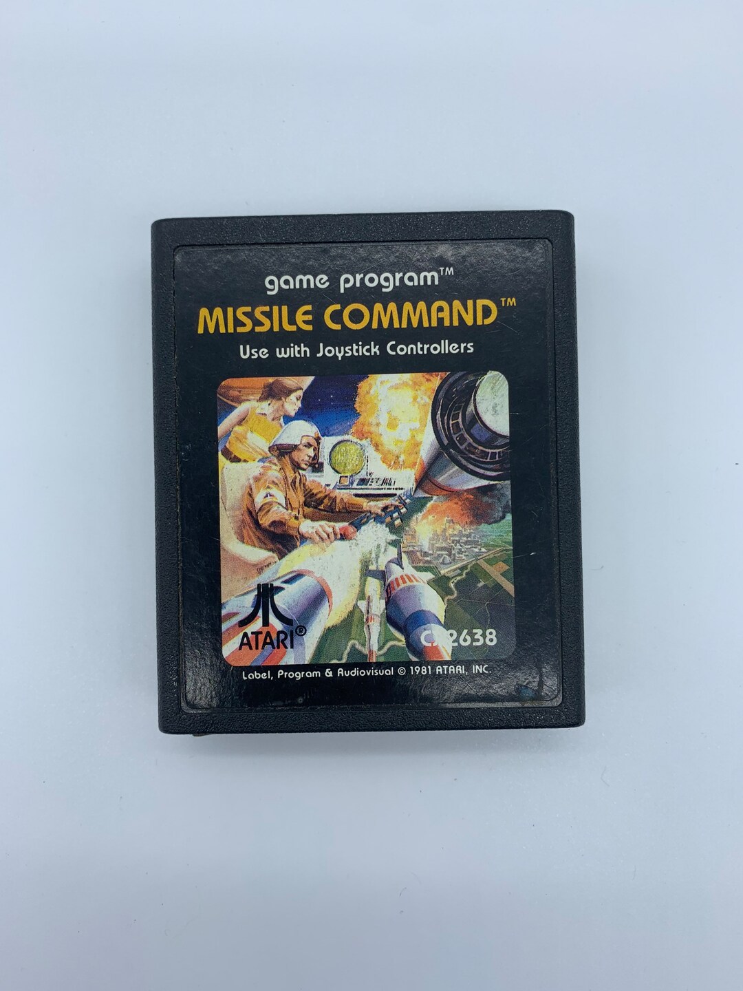 Vintage 1981 Atari MISSILE Command Video Game, Atari MISSILE Command CX2638 Video Game Cartridge ...