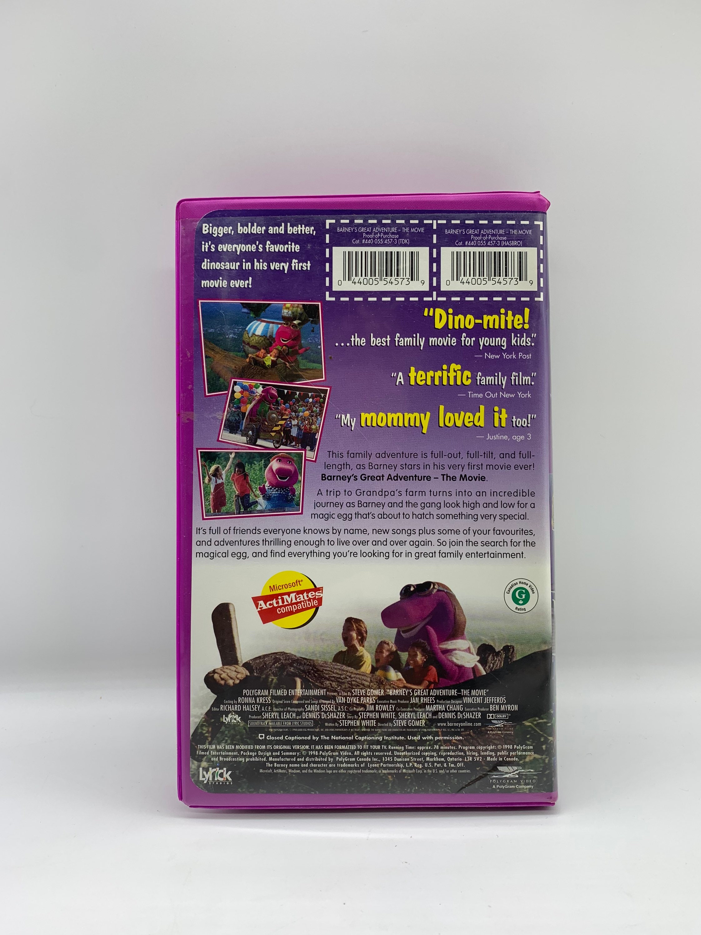 Barneys Great Adventure Vhs