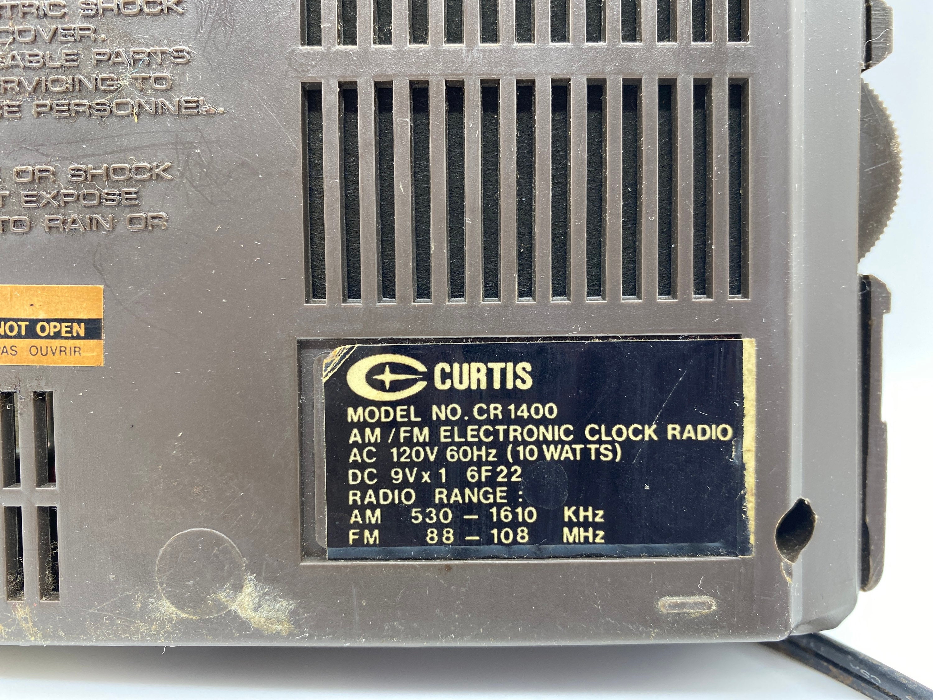 Vintage Curtis AM/FM Electronic Clock Radio Curtis CR1400 - Etsy Canada