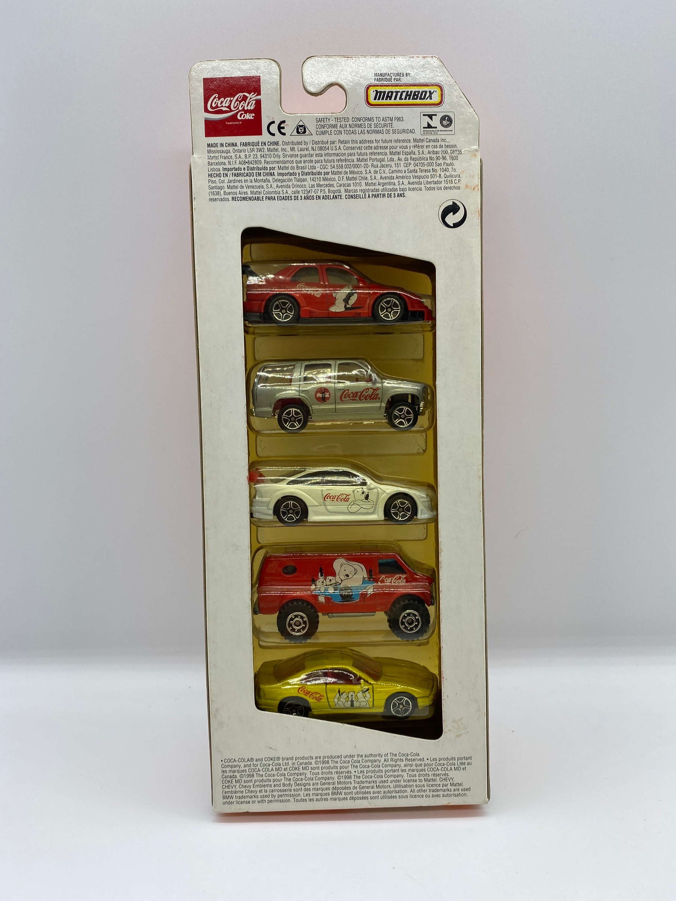 Matchbox 1998 Coca-cola 5 Set Mattel Wheels New Old Stock, Coca-cola ...