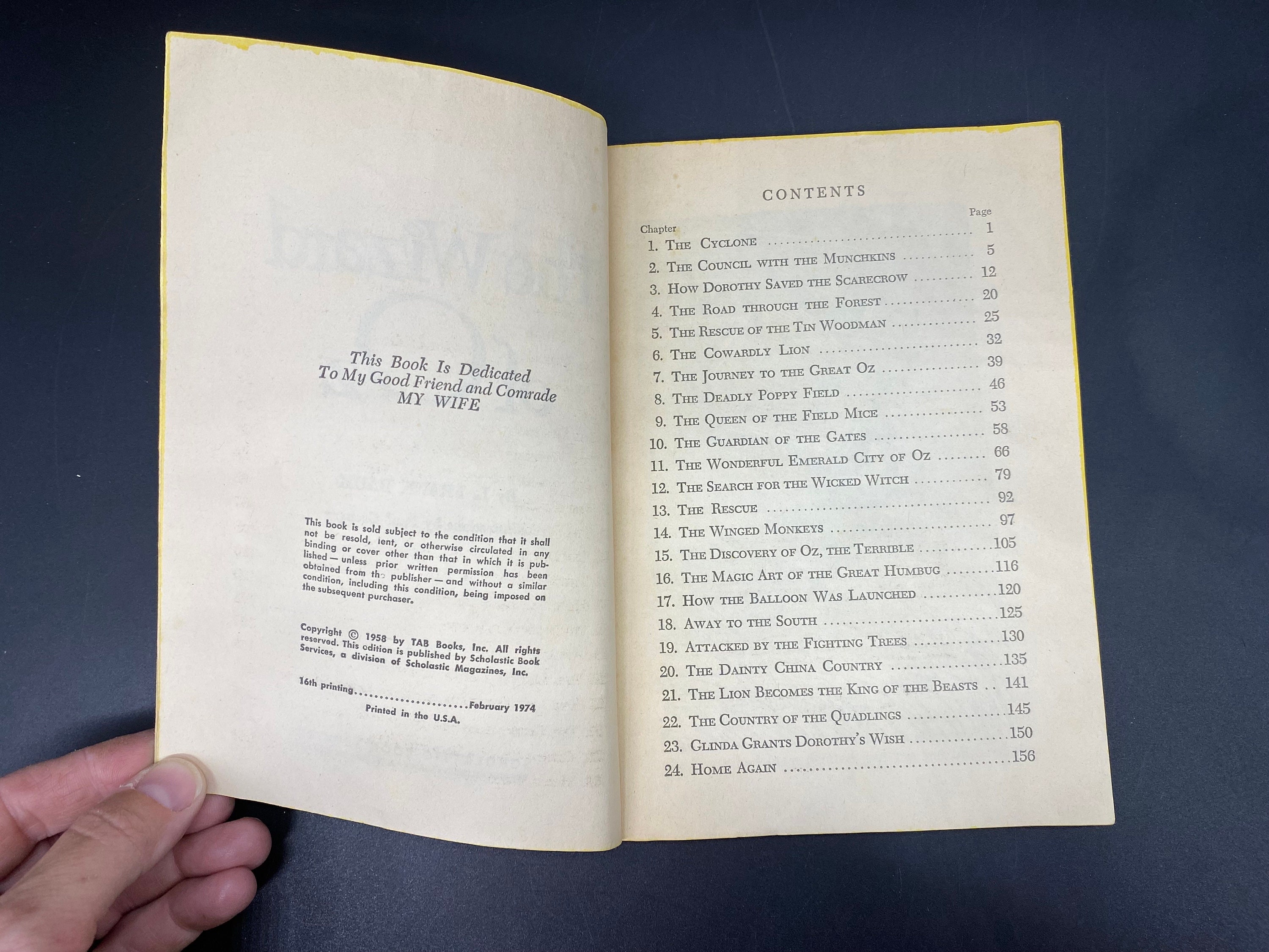 The Wizard of OZ by L. Frank Baum Scholastic 1974, Scolastic Book the ...