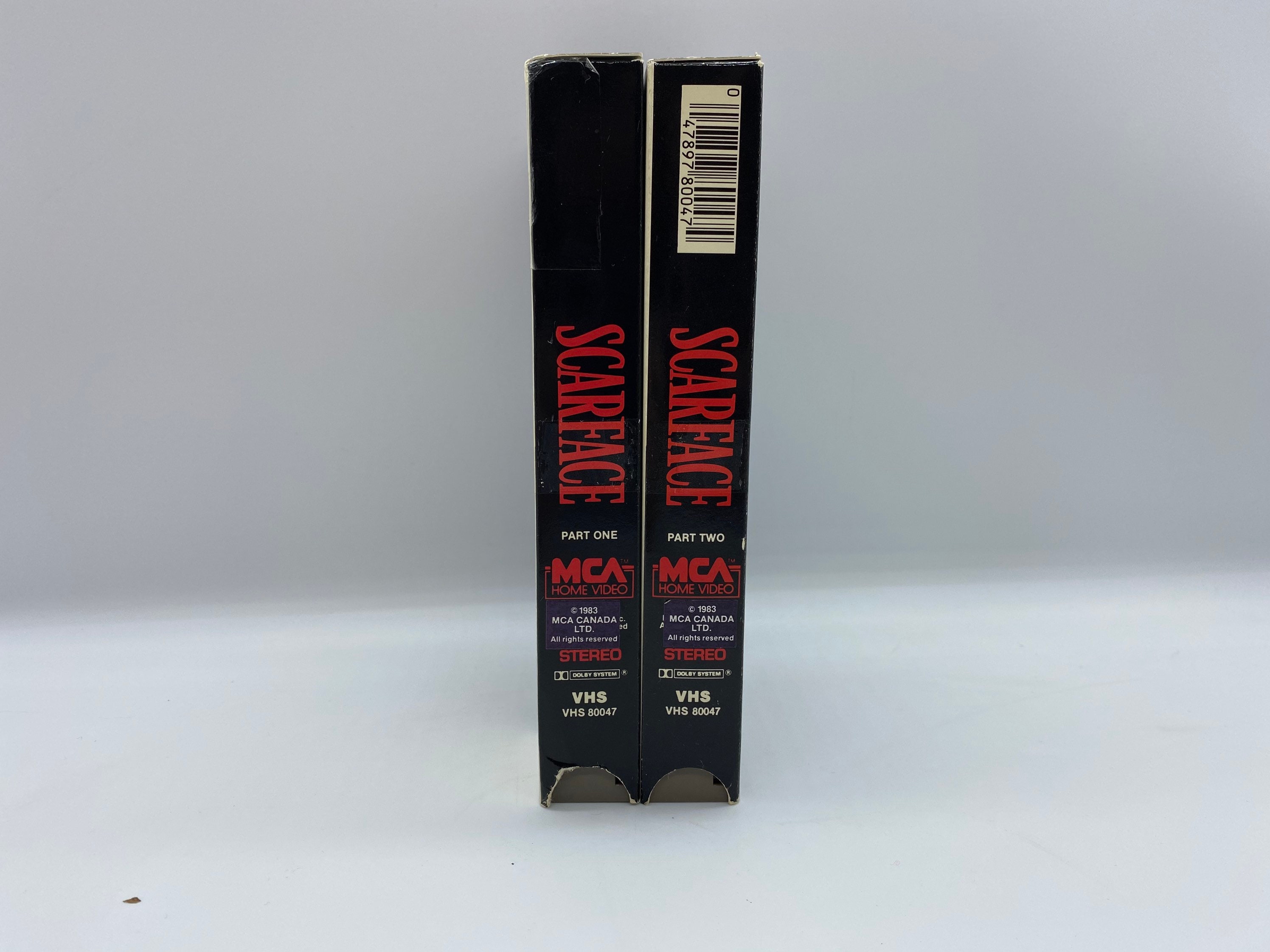 Vintage Scarface VHS Part 1 and Part 2 Al Pacino Scarface VHS - Etsy