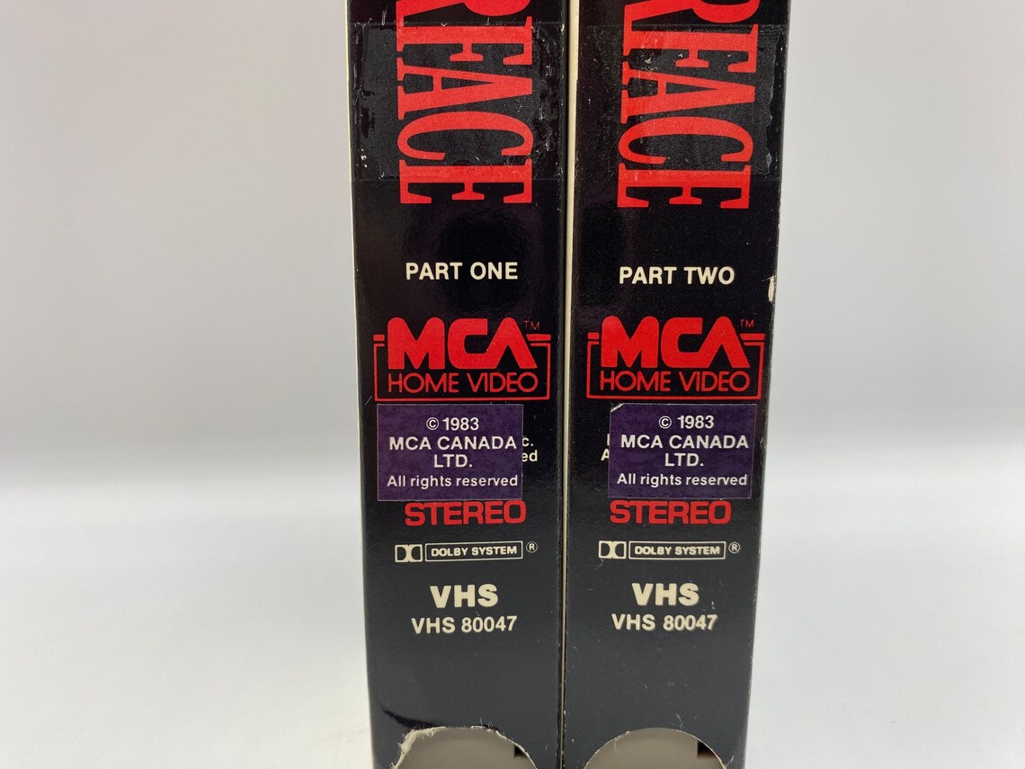 Vintage Scarface VHS Part 1 and Part 2 Al Pacino Scarface VHS - Etsy