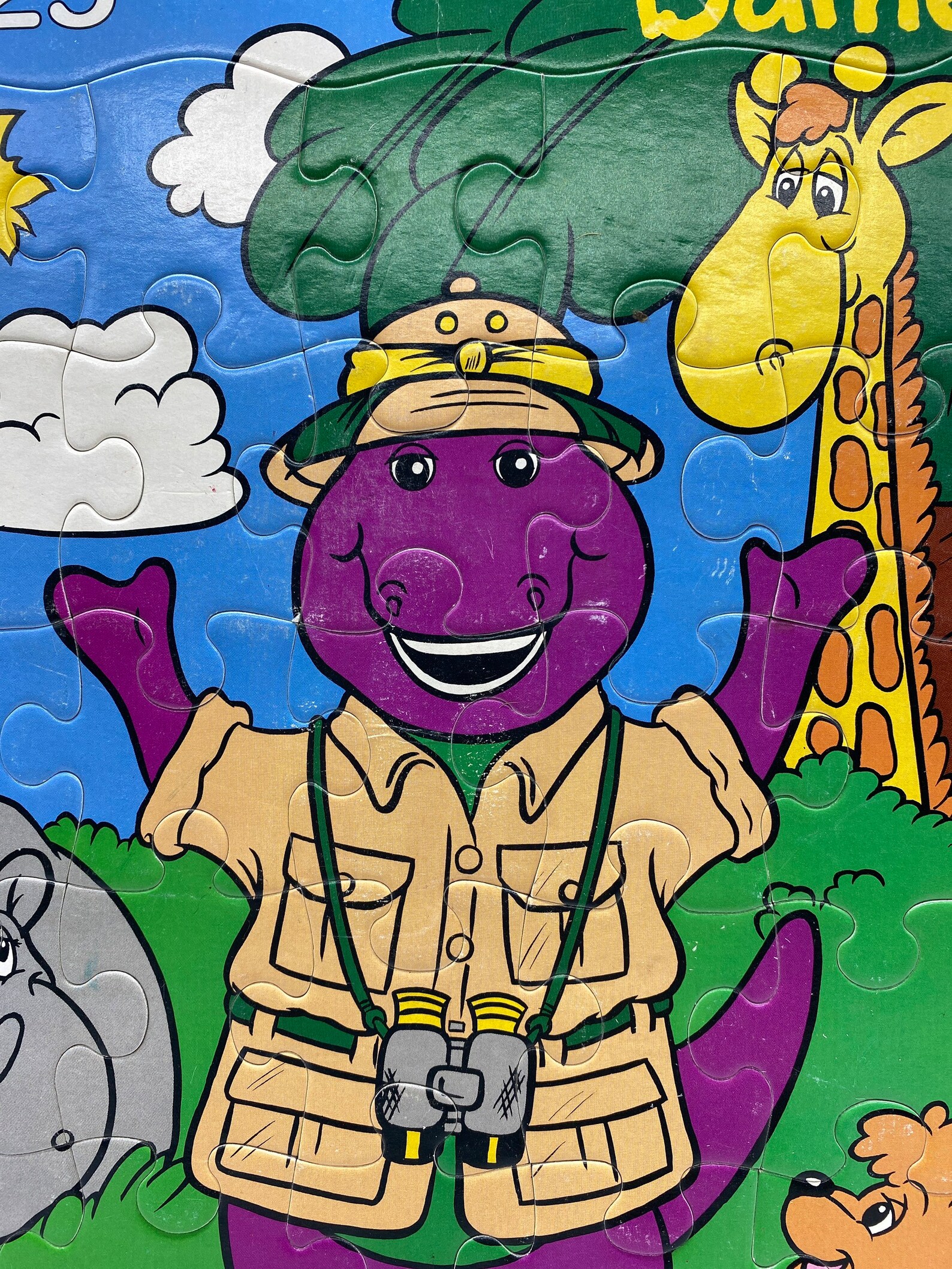 Barney on Safari Puzzle 25 Pieces 1992 Barney Puzzle Tray - Etsy