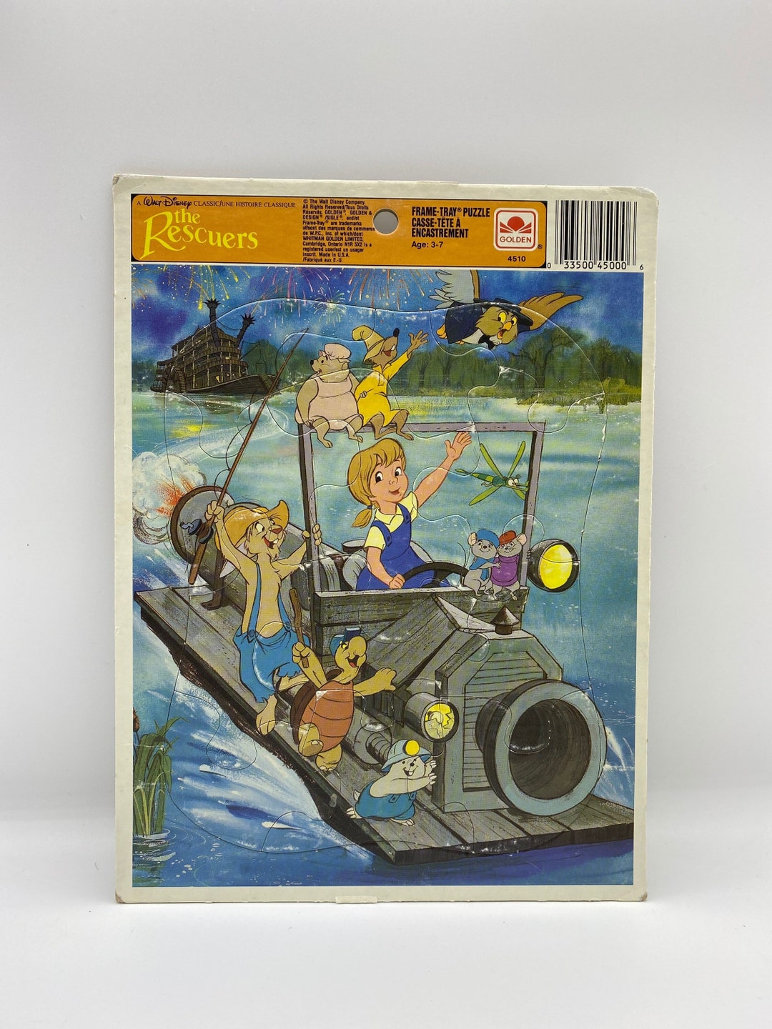 À Walt Disney Classic the Rescuers Golden Frame-tray Puzzle, Rare 1980 ...