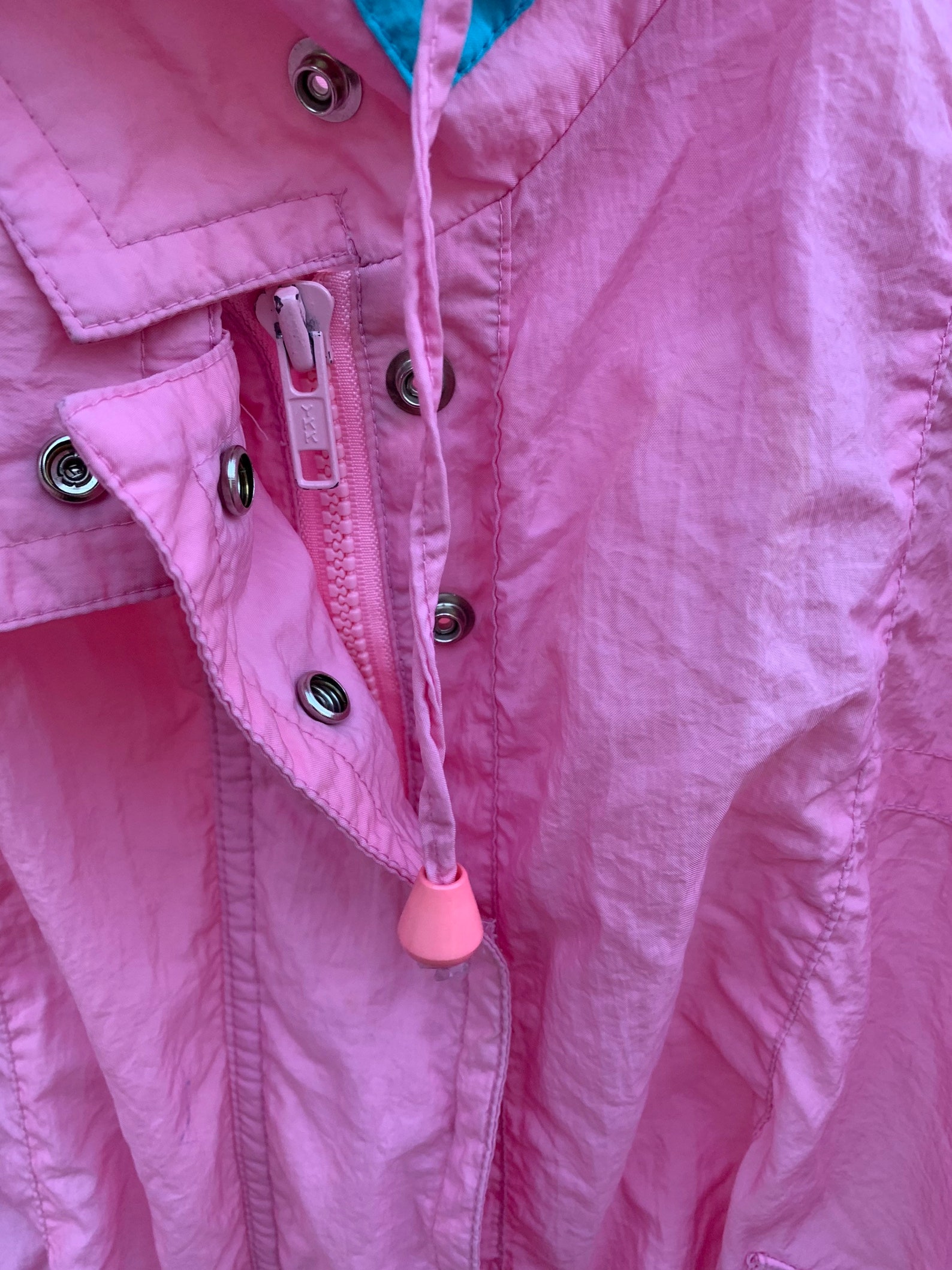 Vintage ISPO Pink Windbreaker Jacket, Pink Windbreaker, Pocketed Womens ...