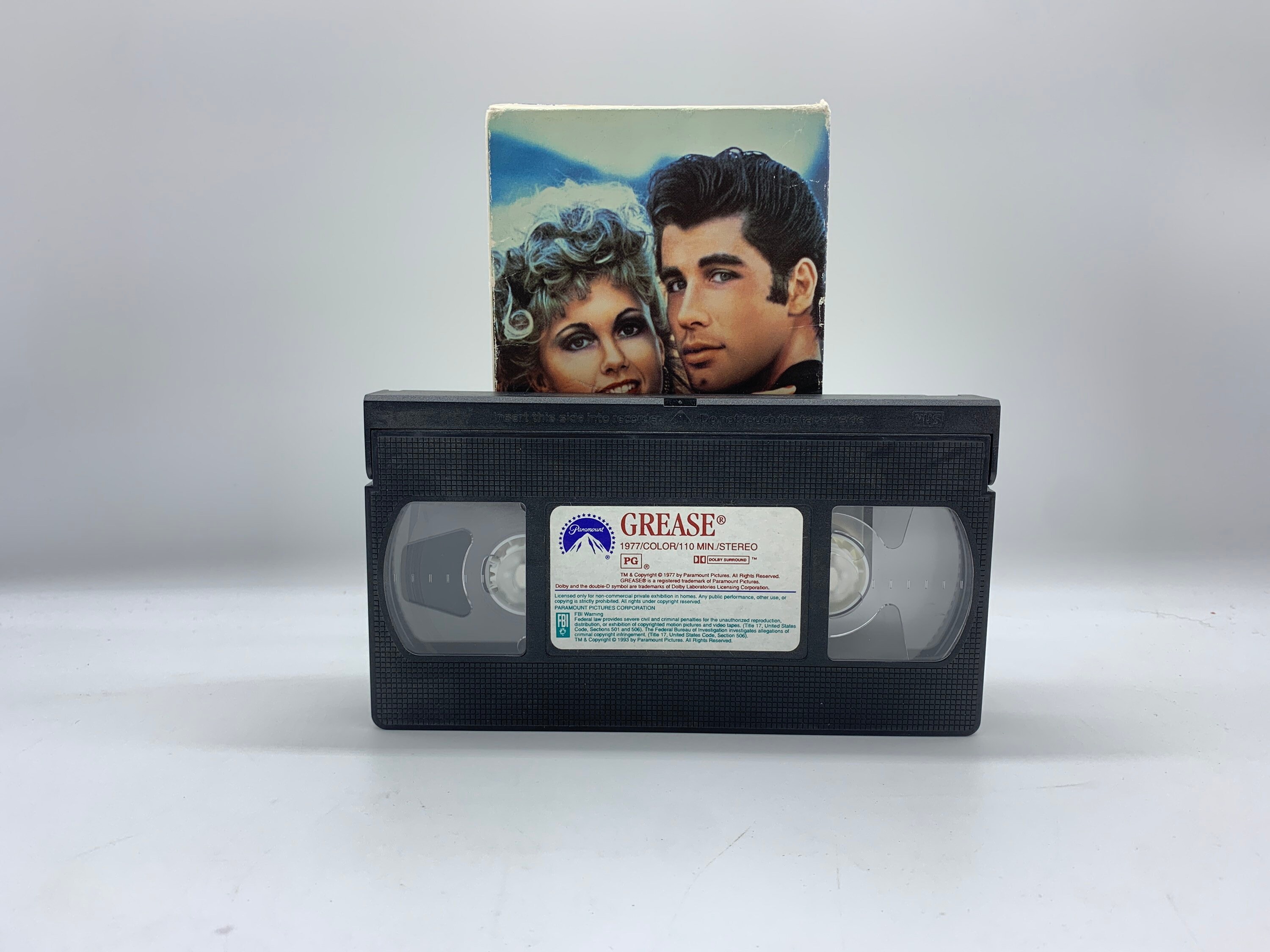 Vintage Grease VHS, 1990 Grease Vhs, John Travolta and Olivia Newton ...