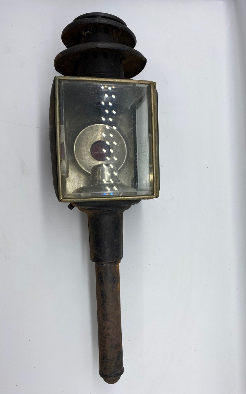 Antique Carriage Lamp Lantern, Large Carriage Oil Lamp, Antique 17.5 ...