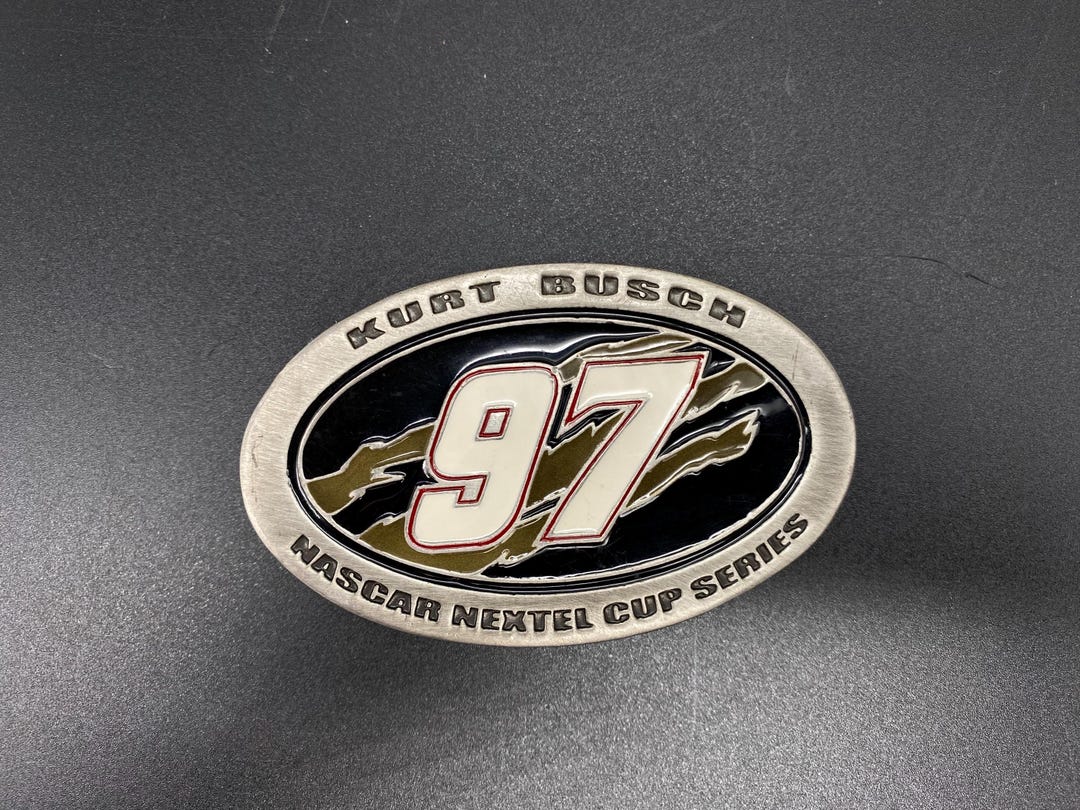 Kurt Busch 97 NASCAR Nextel Cup Series Enameled Pure Pewter Belt Buckle ...