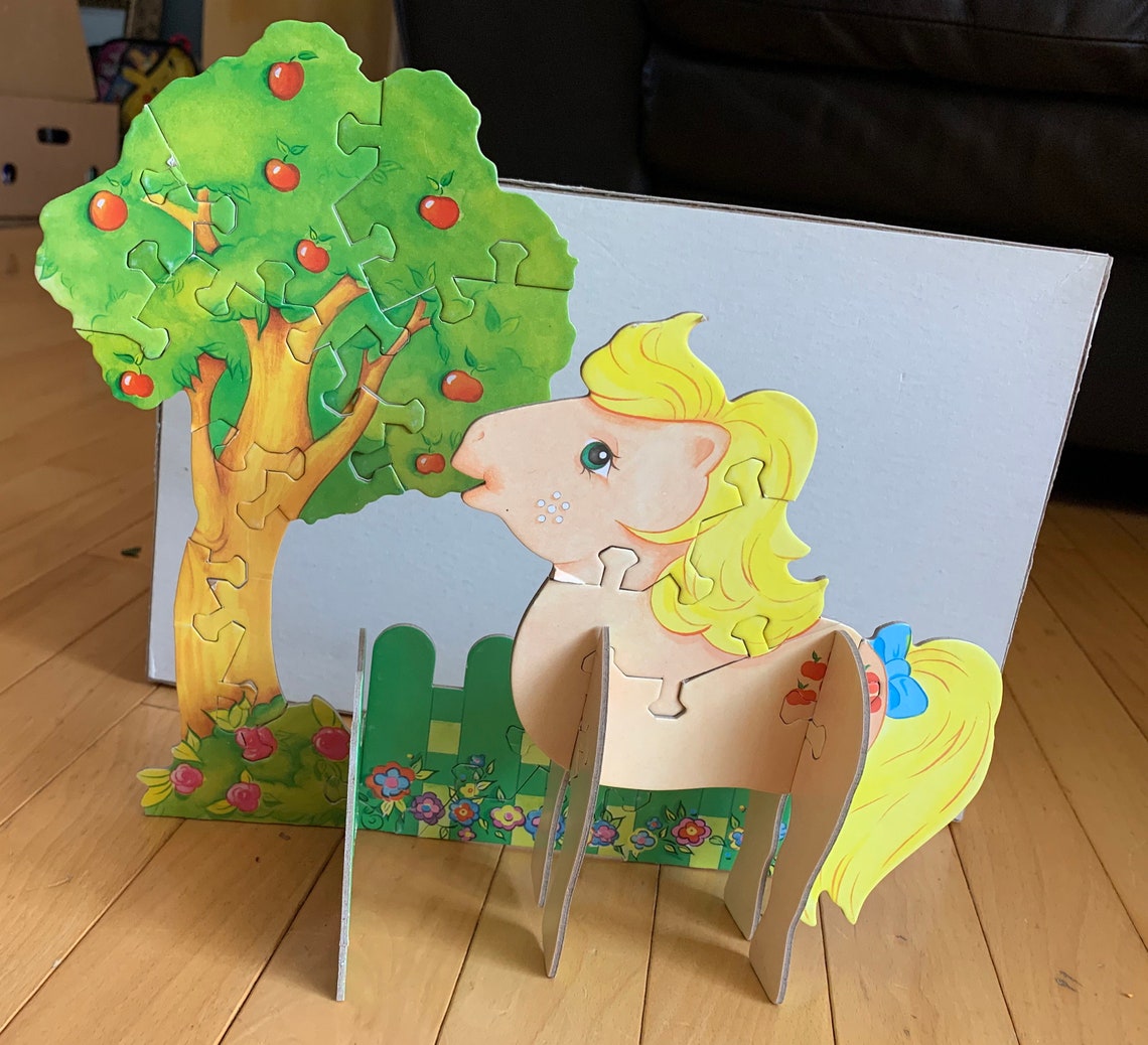 Vintage My Little Pony Applejack 3D Stand up Puzzle 1984 - Etsy