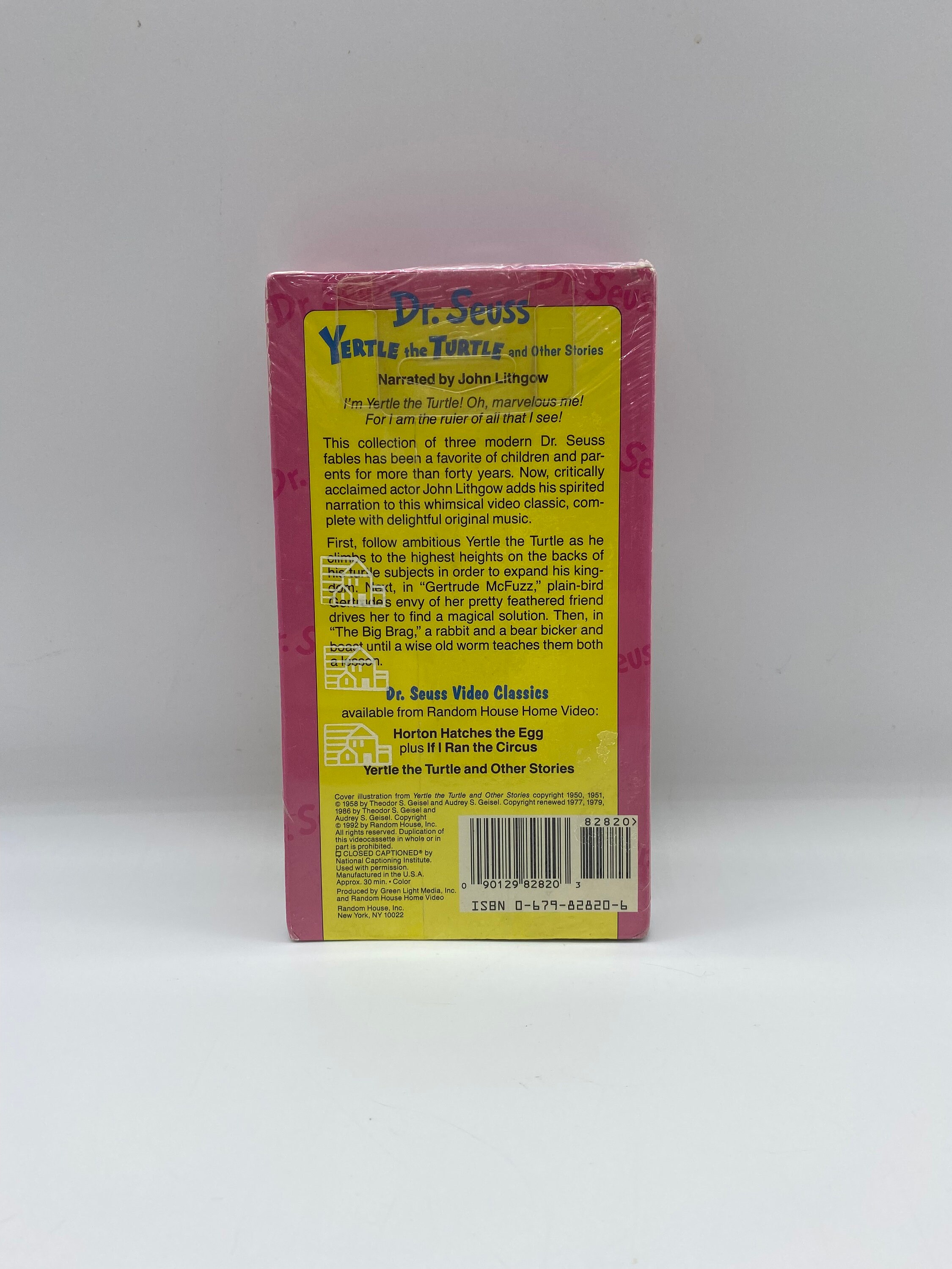 Dr. Seuss Yertle the Turtle VHS Sealed, New Old Stock Yertle the Turtle ...