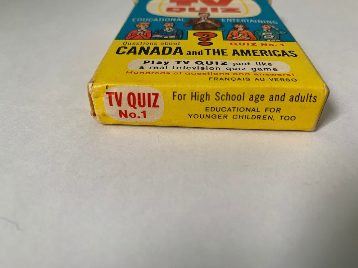 Vintage TV Quiz, 1962 Educational Entertaining, TV Quiz Deck of 40 ...