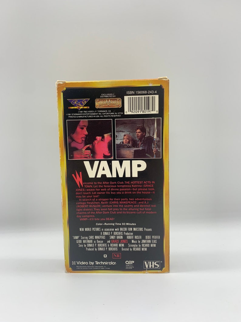 VAMP VHS, 1991 Vamp Horror Vhs, Gold Cover Vamp VHS, the First Kiss ...