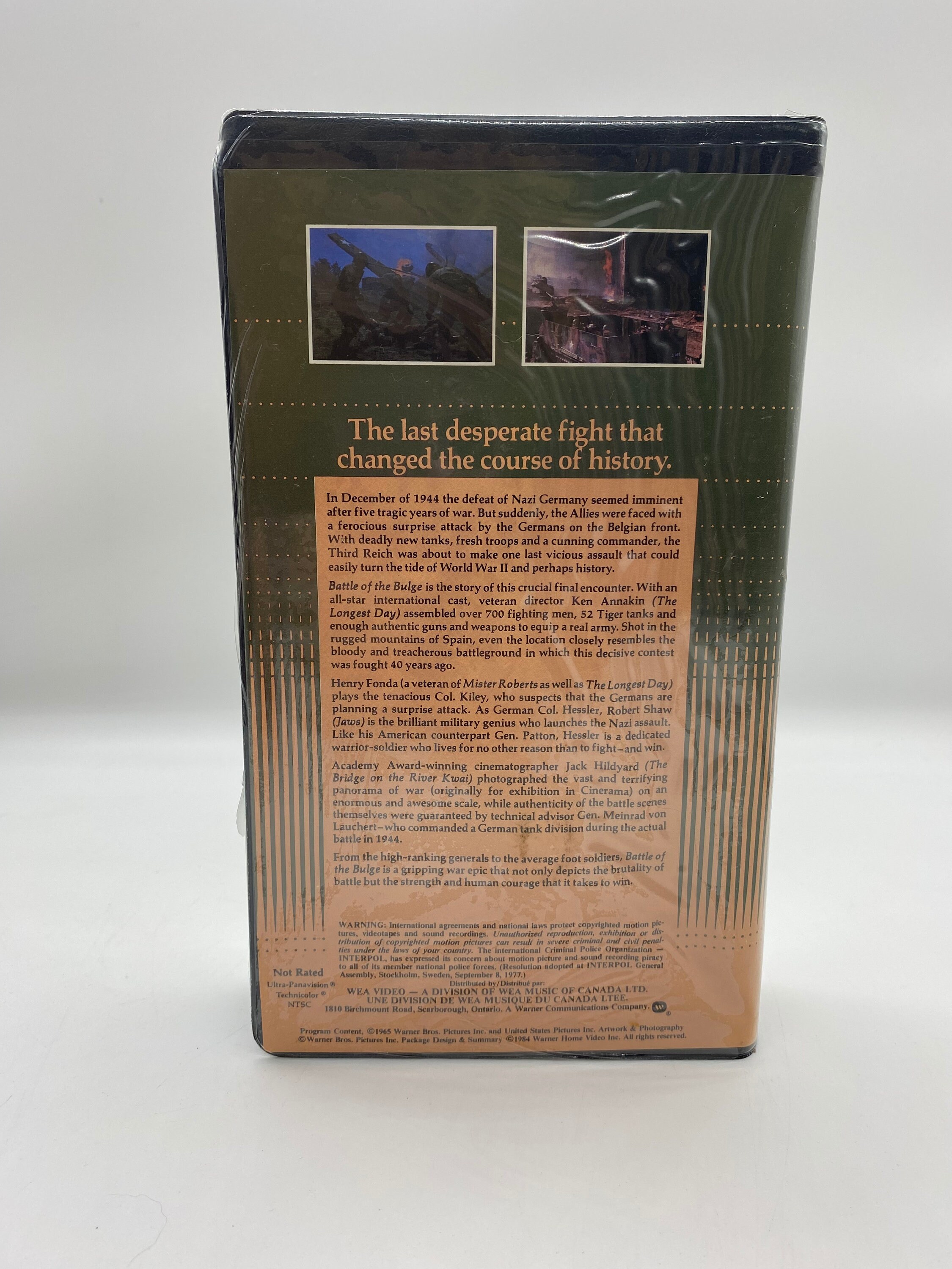 Battle of the Bulge VHS Warner Home Video Battle of the Bulge - Etsy