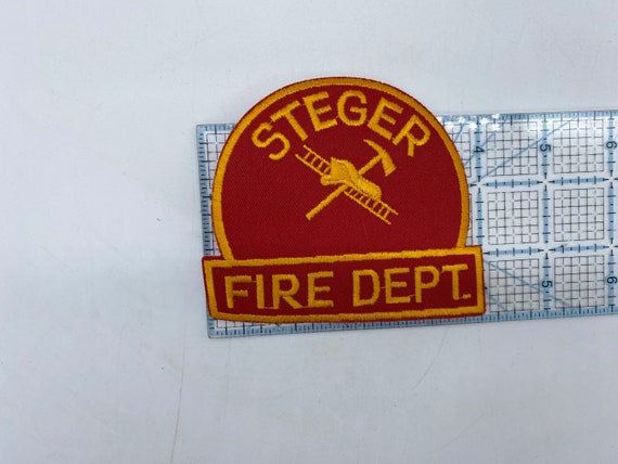 Vintage Steger Fire Department Patch, Steger Fire Dep… - Gem