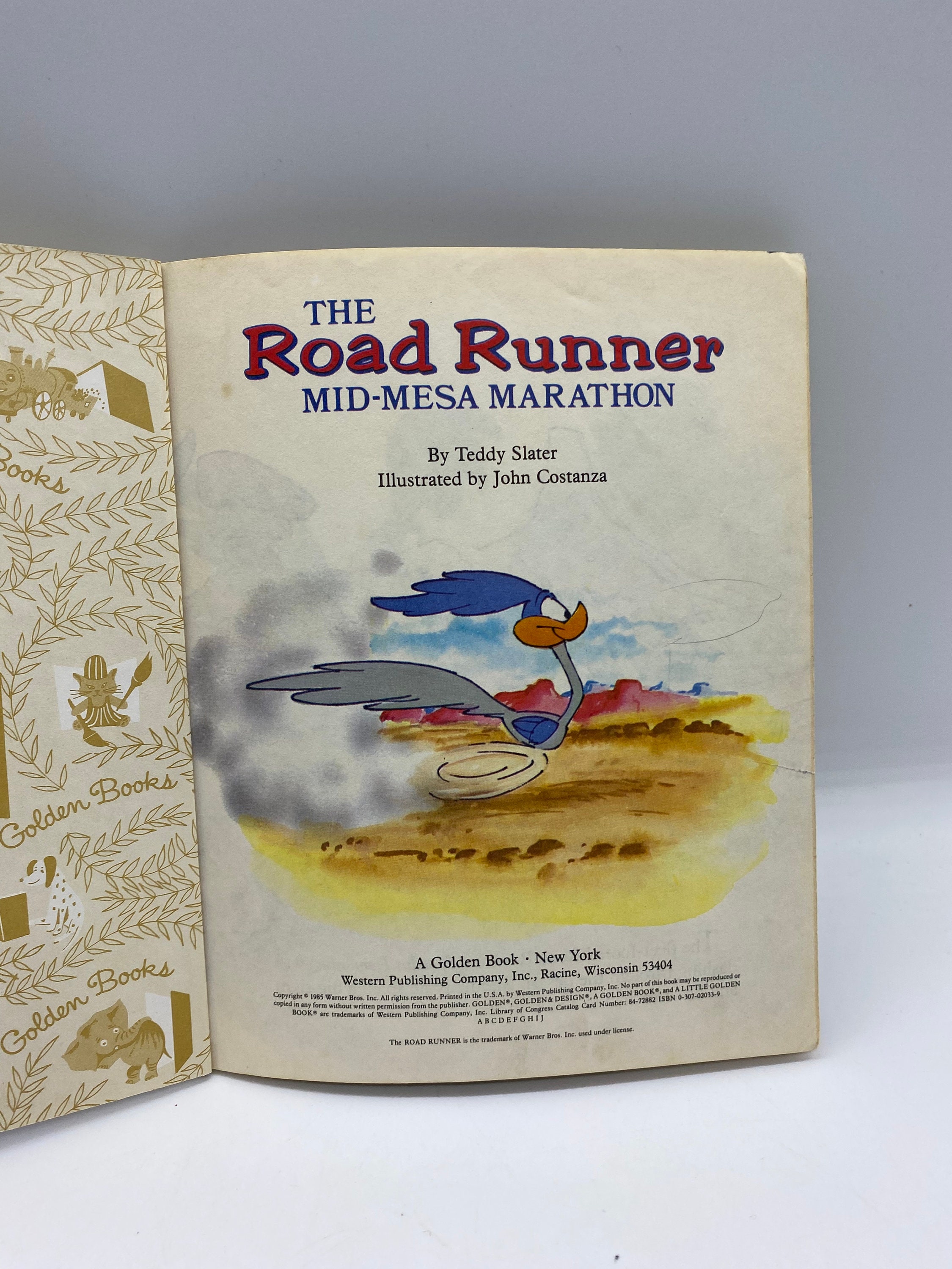 Vintage the Road Runner Mid-mesa Marathon A Little Golden Book, 1985 ...