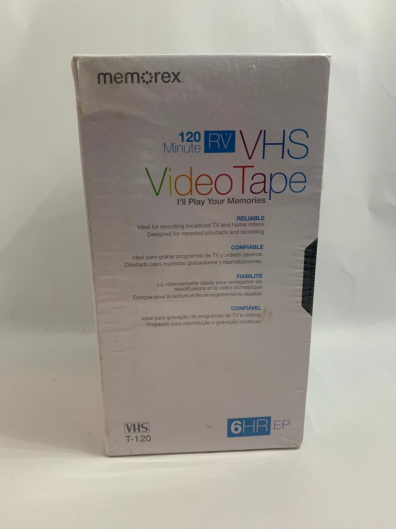 Memorex 5 Pack 6hrs (ep) T-120 VHS, New Old Stock VHS Memorex 5 Pack ...