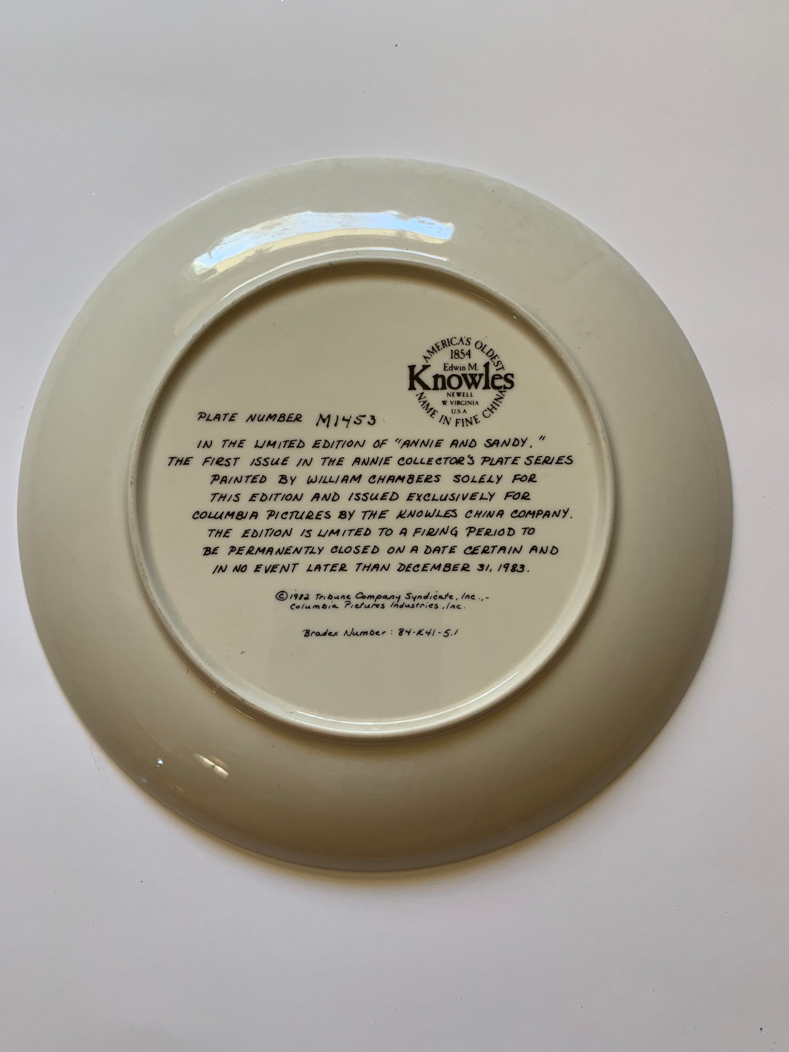 Vintage Annie and Sandy Collector Plate, Little Orphan Annie Collectors ...