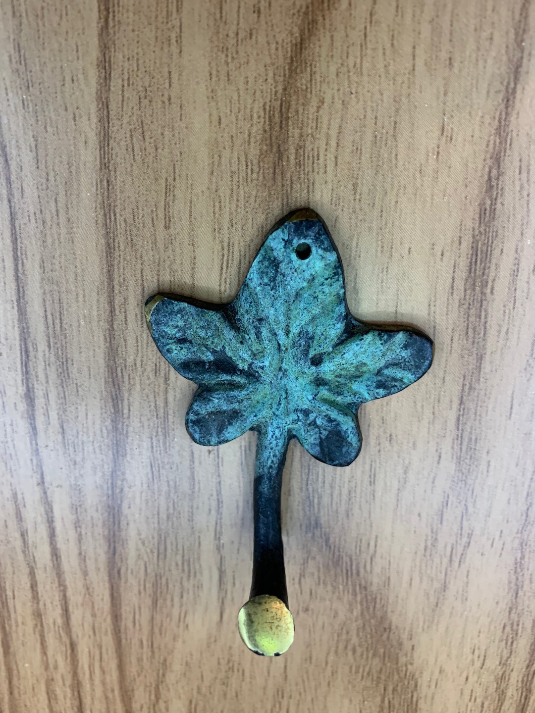 Vintage Brass Leaf Hook, 3” Vintage Leaf Brass Key Hook, Leaf Coat Hook ...