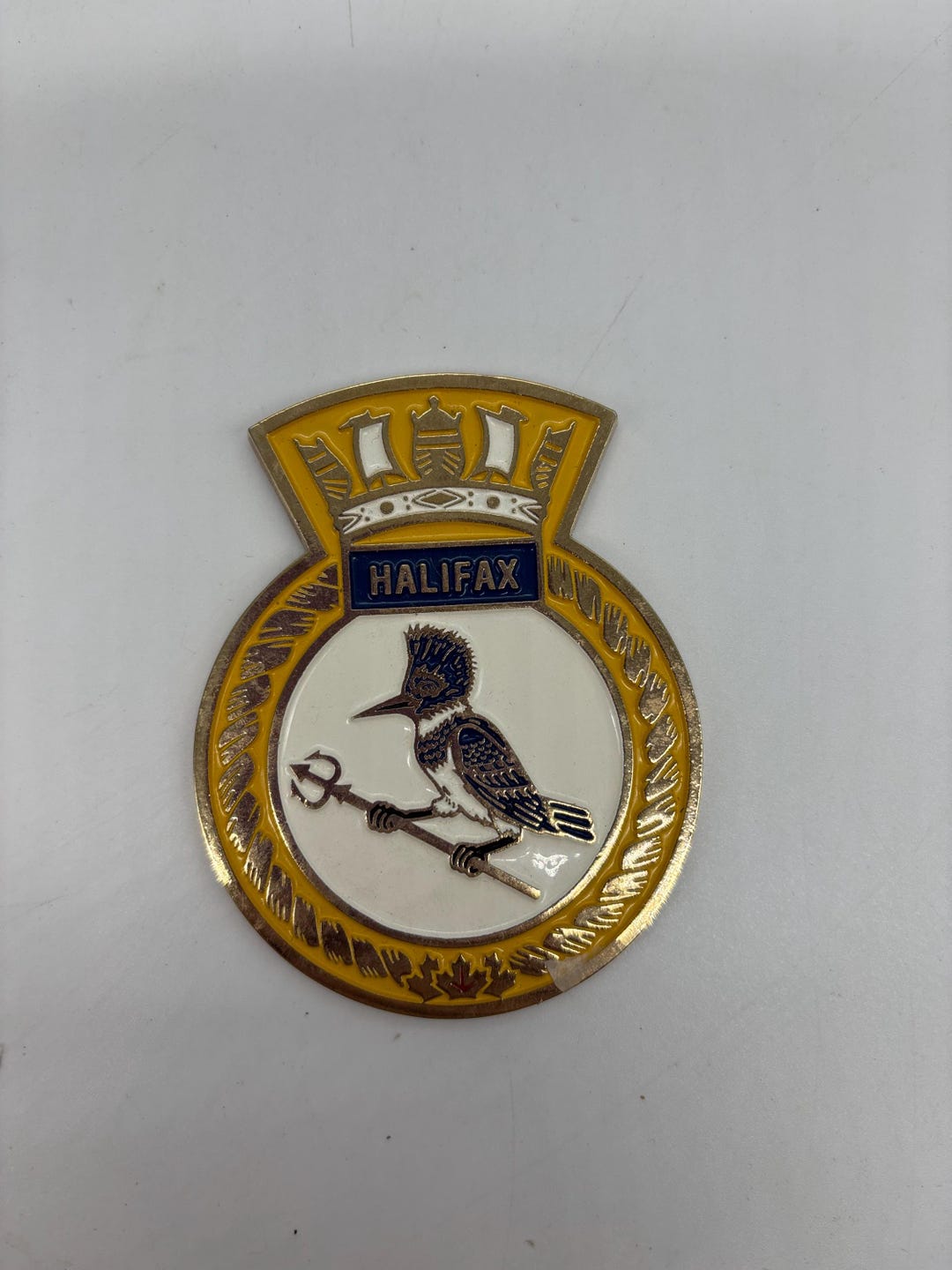 Vintage HMCS Halifax Enamel Ship Crest Medal, 3 Inch HMCS Halifax Ship ...
