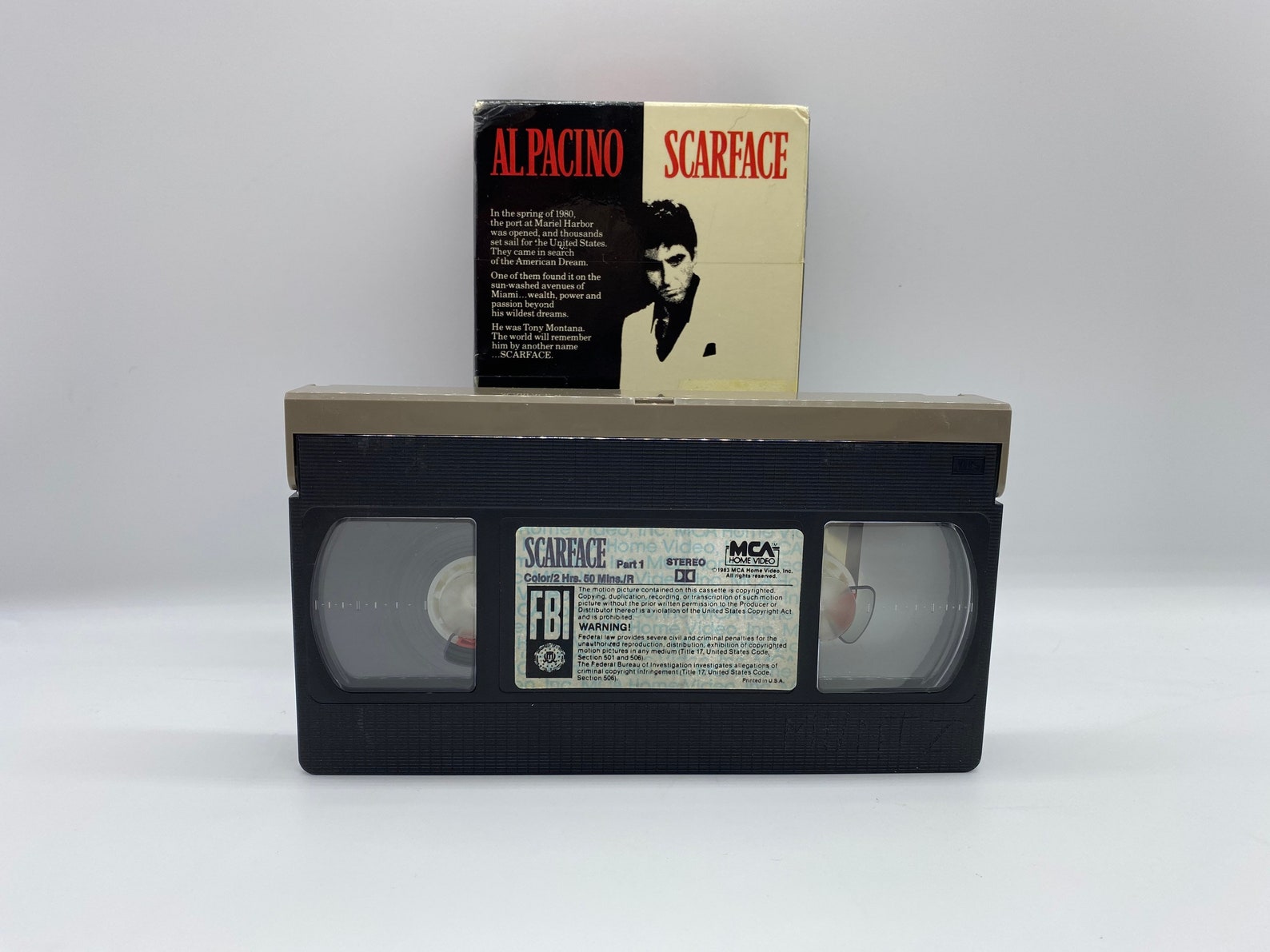 Vintage Scarface VHS Part 1 and Part 2 Al Pacino Scarface VHS - Etsy