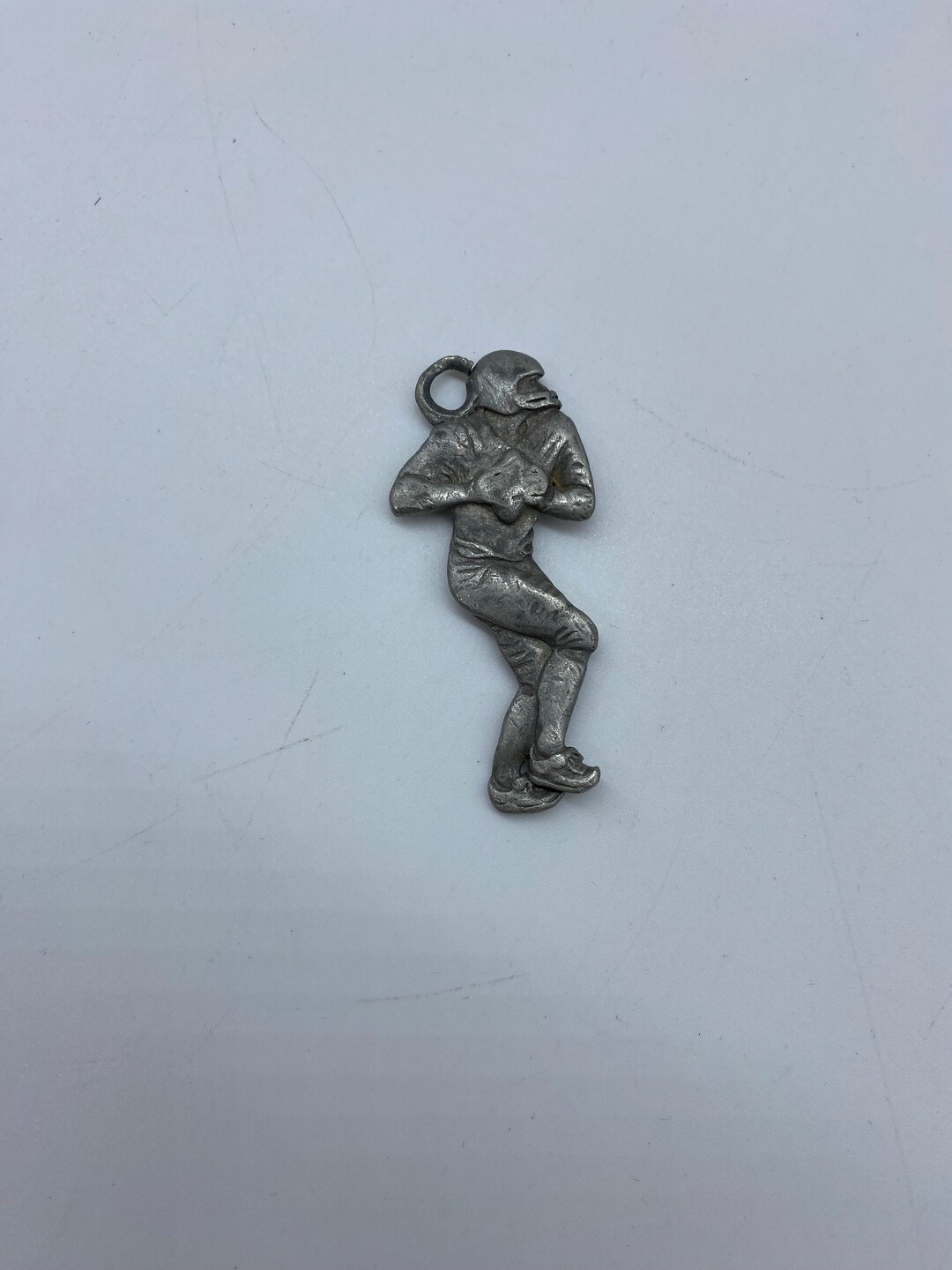 Vintage Pewter Football Player 2 1/2” Charm, 2.5” Pewter Football ...
