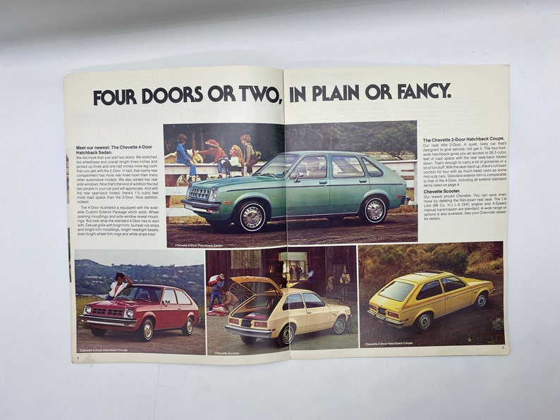 The 1978 Chevy Chevette Brochure Vintage 1978 Chevy Chevette - Etsy