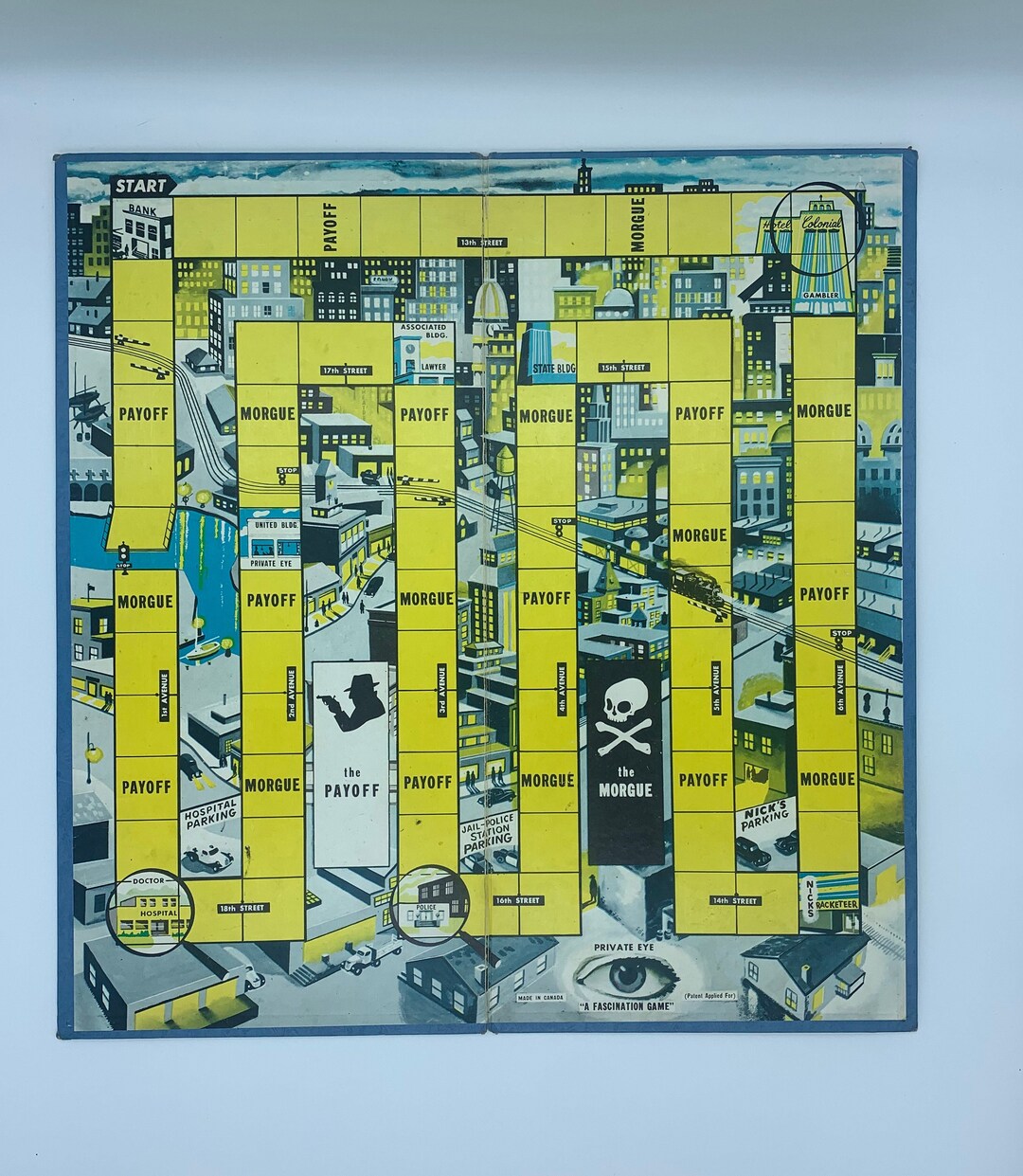 Vintage the Game of Private Eye Game Board and Rules, Fascination Games ...