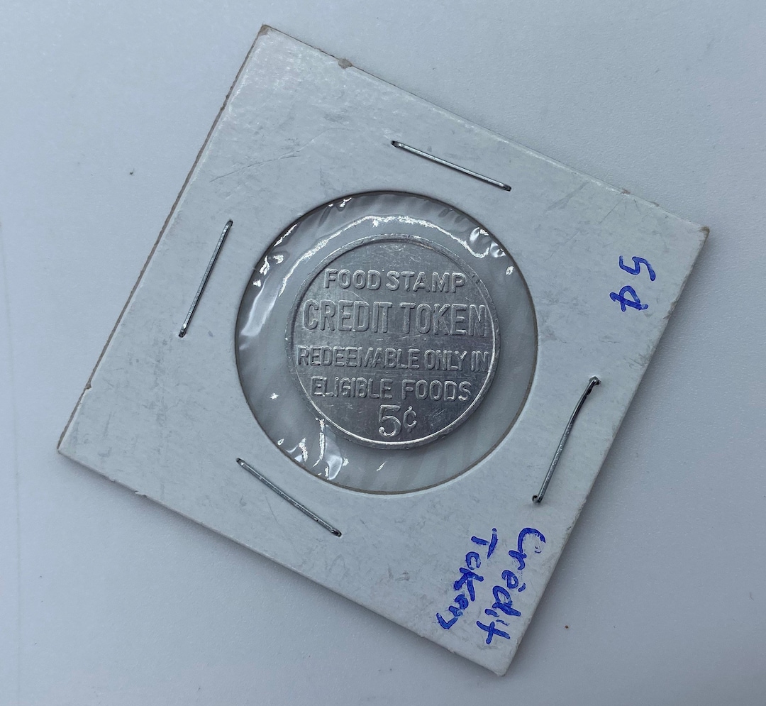 Vintage Food Stamp Credit Token Redeemable Only in Eligible Foods 5 ...