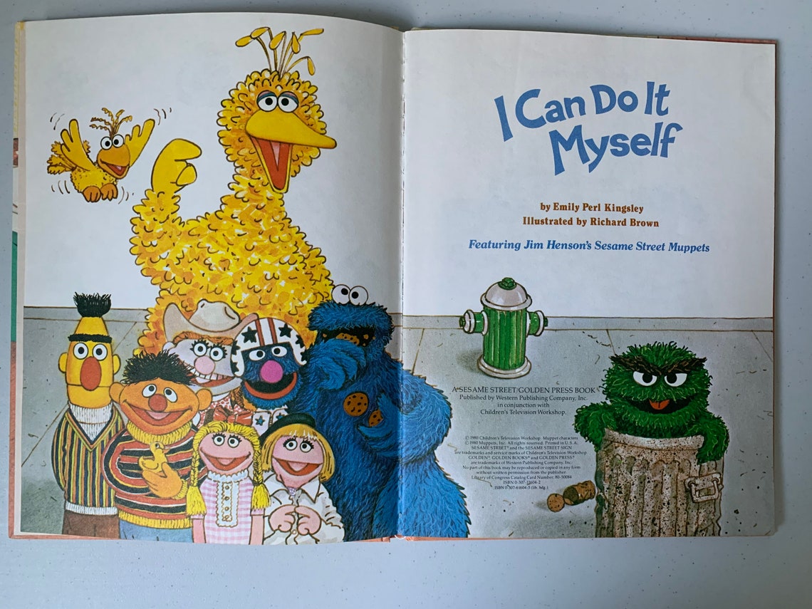 I Can Do It Myself Sesame Street Book Club 1980 Childrens - Etsy France