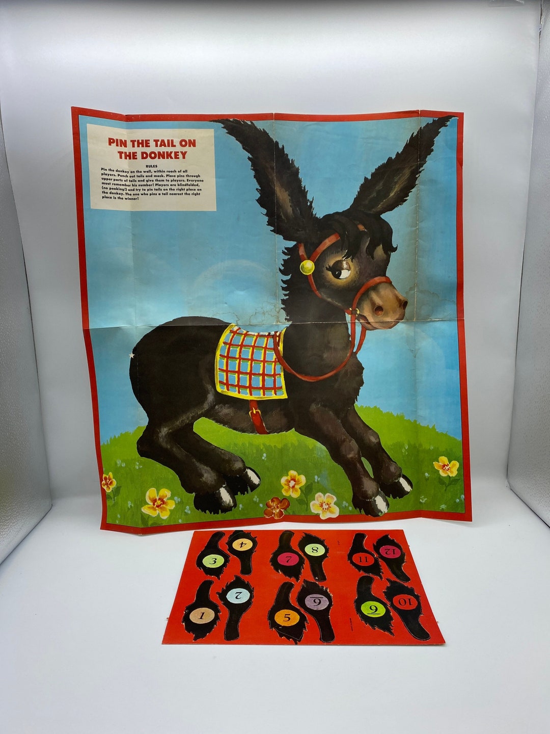 Vintage Pin the Tail on the Donkey New Old Stock Pin the Tail - Etsy