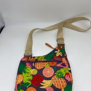 Vintage Lily Bloom Tropical 9” Crossbody Bag, Lily Bloom Multicolor ...