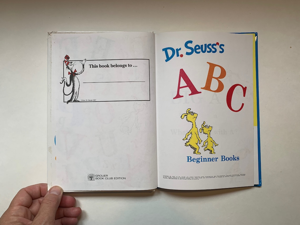 Vintage Dr. Seusss ABC Beginner Books Grolier Book Club - Etsy