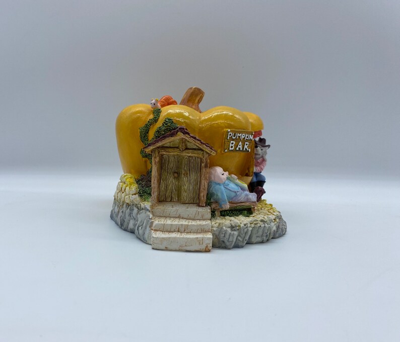 Vintage Resin Pumpkin Bar House Piggy Bank, Rare 1980s Pumpkin Bar Coin ...