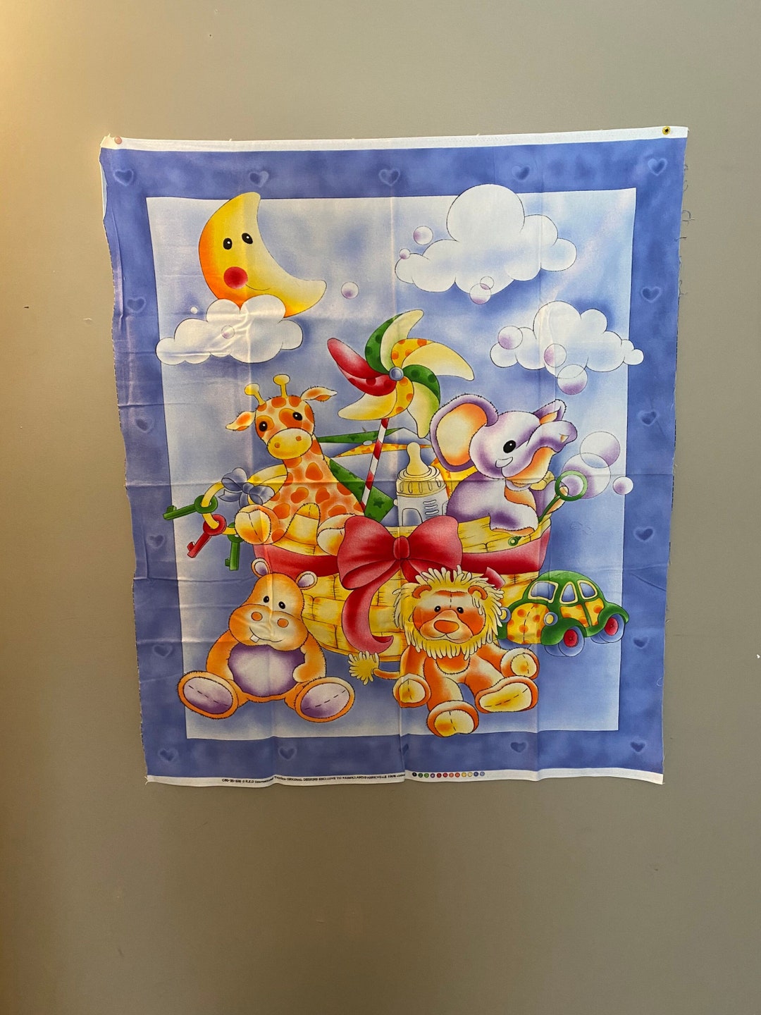Vintage Flannelette Baby Quilt Panel, Fabricland/fabricville Baby ...