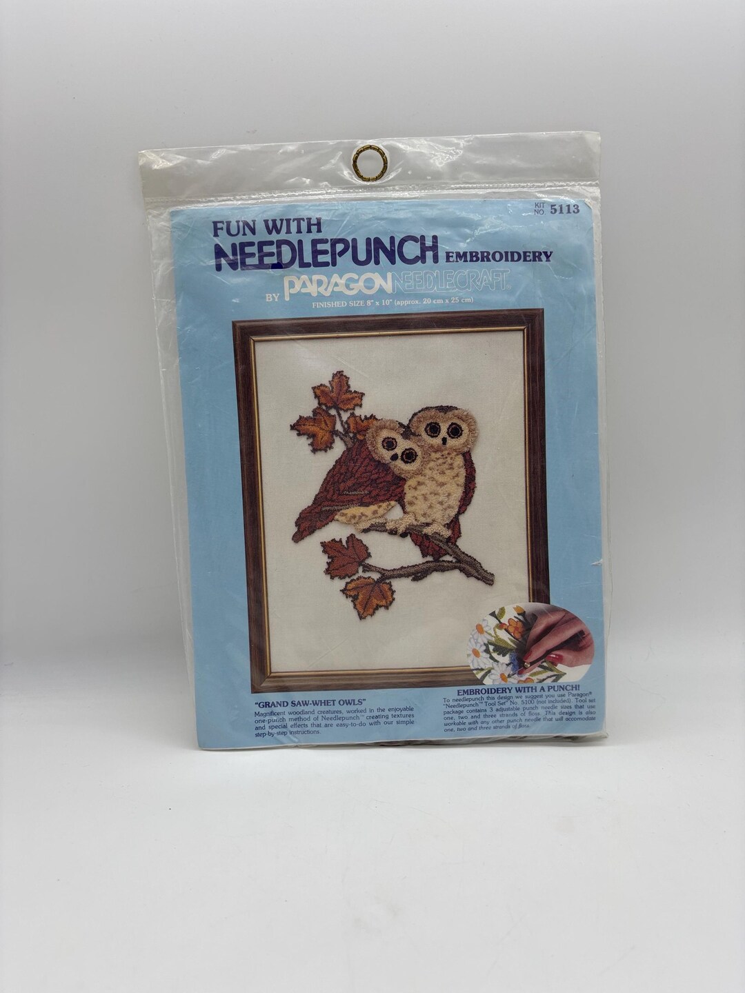 Fun With Needlepunch Embroidery by Paragon Needlecraft, Grand Saw-whet ...