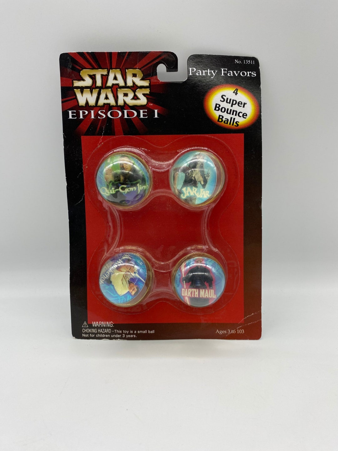 Star Wars Episode 1 Bouncy Balls, 4 Super Bounce Balls Party Favors ...