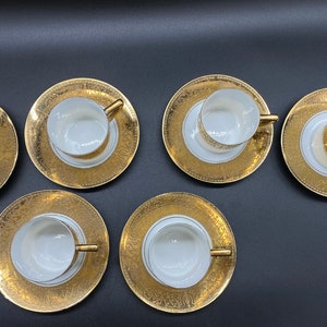 Royal Crown Imperial 22k Gold and White 6 Person Tea Set, 15 Piece ...