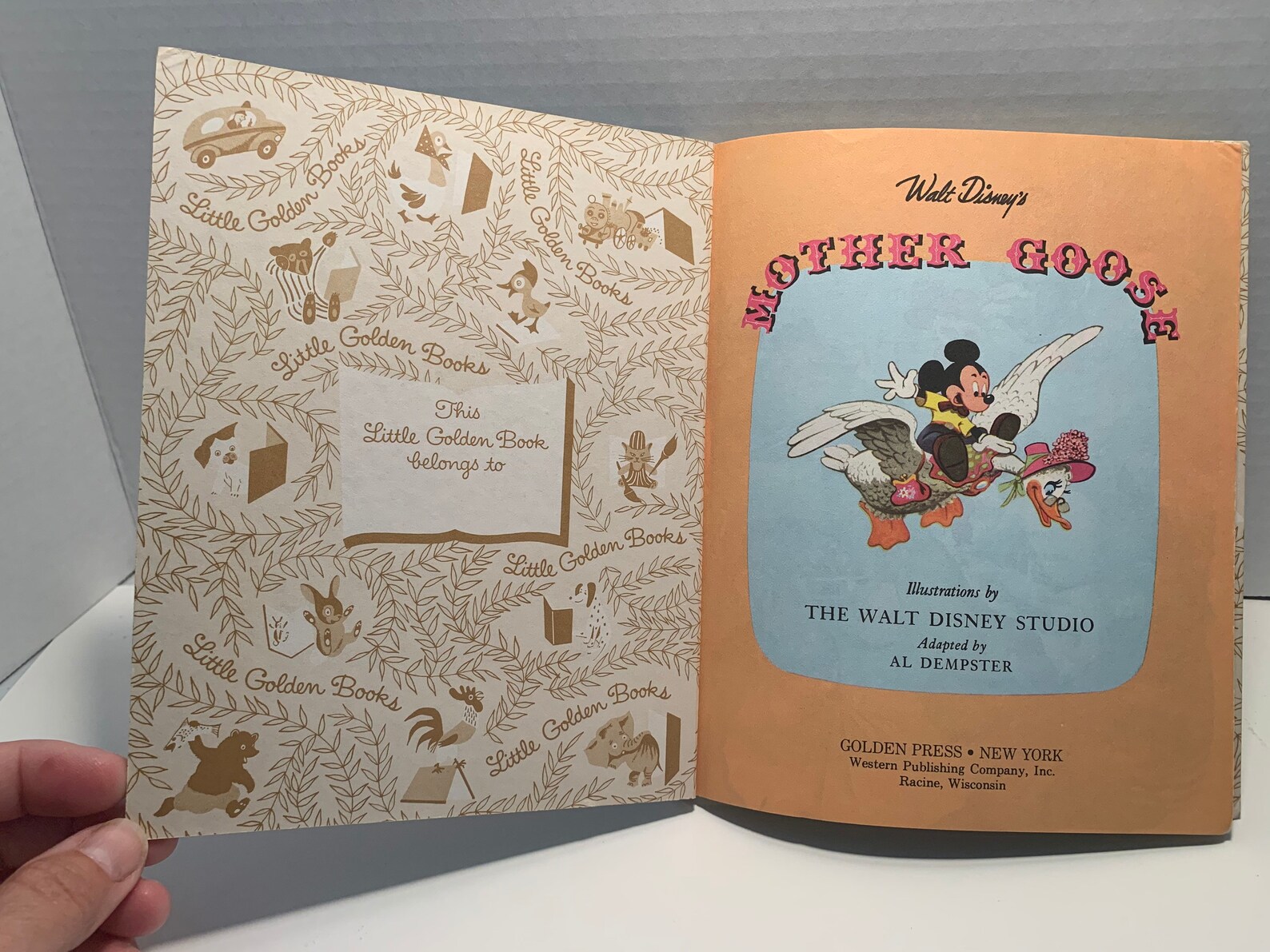Vintage Walt Disneys Mother Goose A Little Golden Book, 1952 Walt ...