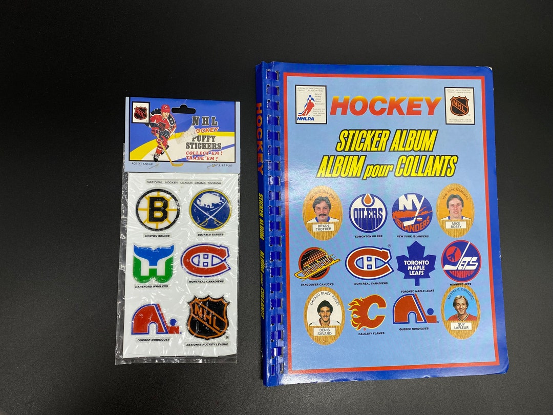 Vintage NHL Hockey Sticker Album and Puffy Sticker NHL Adams Division ...