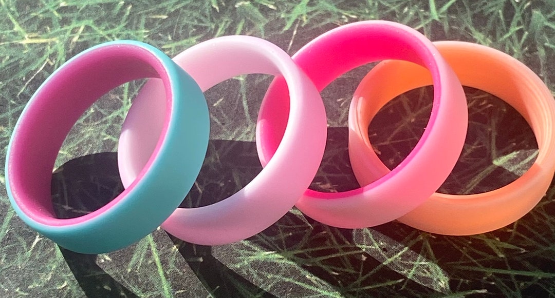 Reversible Silicone Ring, Stackable, Water Proof, Wedding, Eco Friendly ...