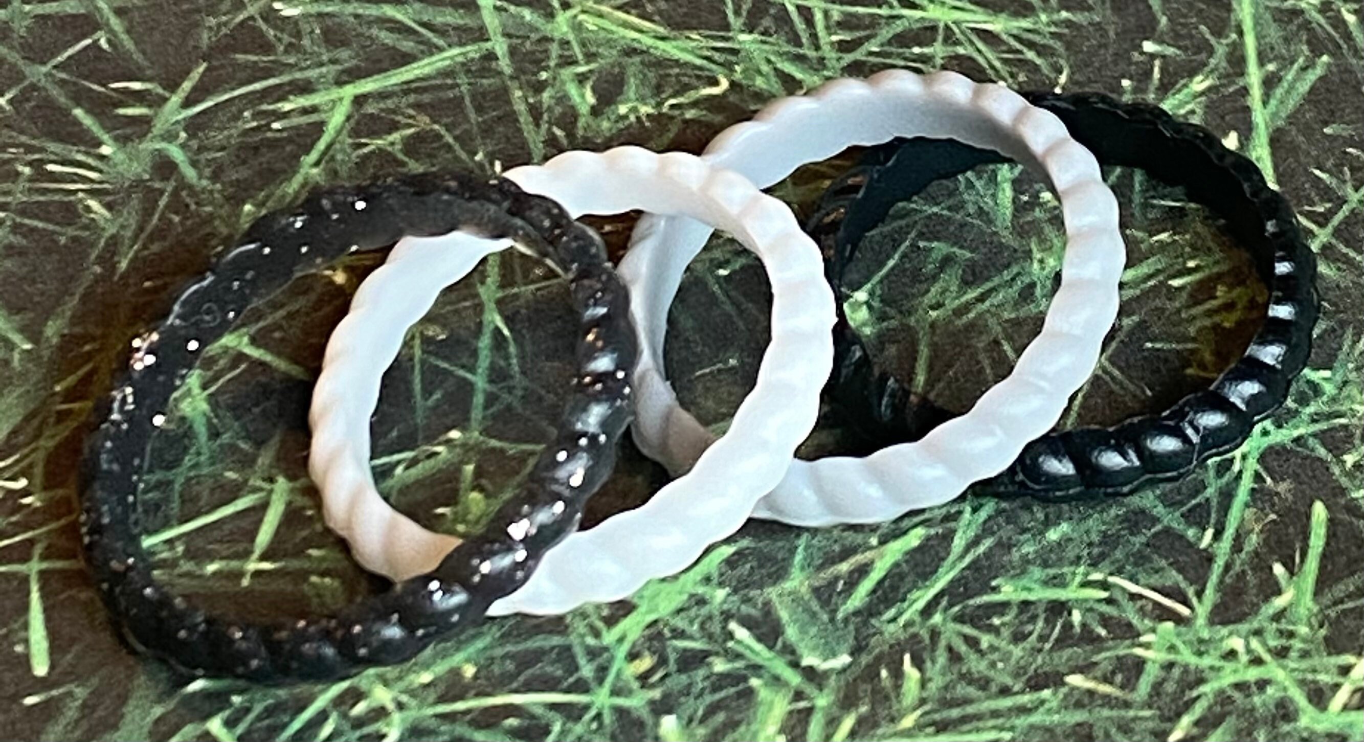 Braided Stackable Silicone Rings stackable water proof eco | Etsy