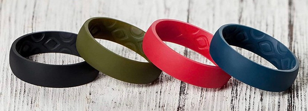 Silicone Rings, Wedding Bands, Stackable, Water Proof, Wedding, Eco ...